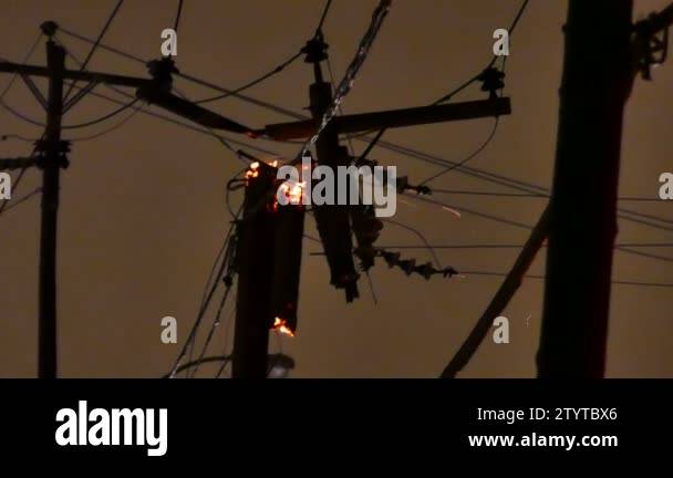 Power pole fire Stock Videos & Footage - HD and 4K Video Clips - Alamy