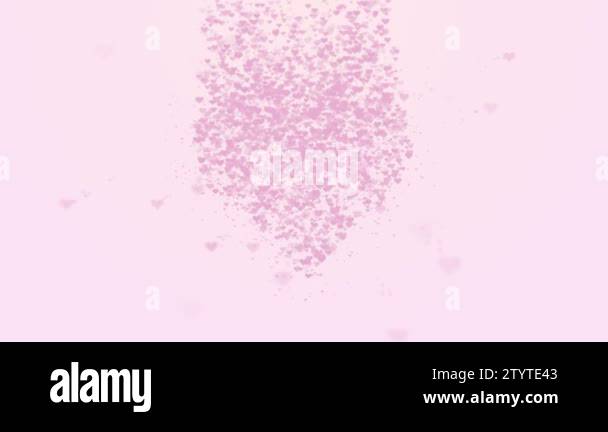 Blurred pink heart is isolated on light pink background. Accumulation ...