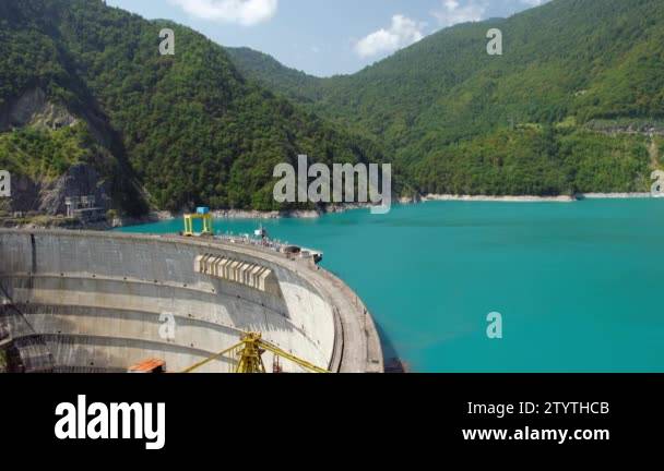 Dam of the Enguri Hydroelectric Power Plant. Samegrelo-Upper Svaneti ...
