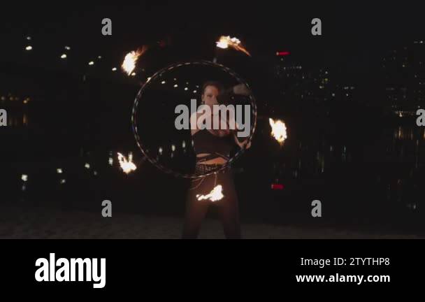 Fire hula hoop Stock Videos & Footage - HD and 4K Video Clips - Alamy