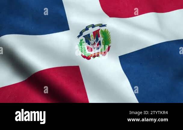 Dominican Flag Seamless Looping Waving Animation Stock Video Footage ...