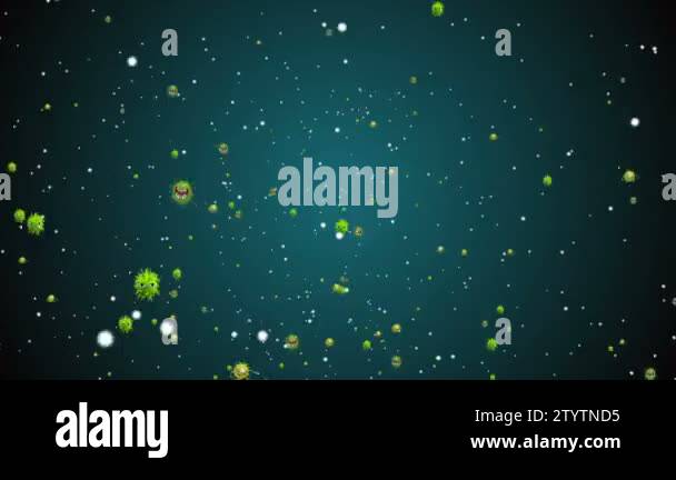 Medical illustration 2d, 3d animation background of cells, bacteria ...