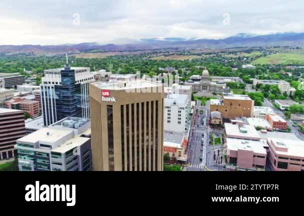 One of the tallest buildings in Boise Idaho and the Capital building ...