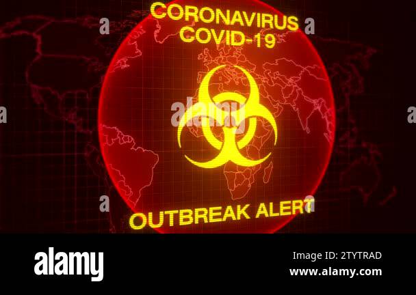 Video animation of a world map showing the outbreak of the coronavirus ...