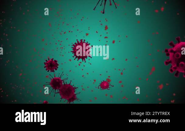 Medical illustration 2d, 3d animation background of cells, bacteria ...