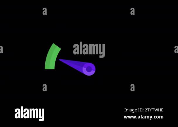 Animated business speedometer option 2. Transparent background. Loop ...