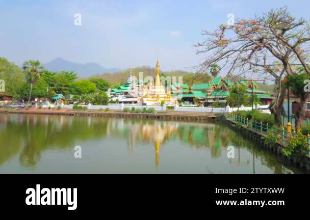 Embankment of Nong Kham lake is nice place for a walk and watch historical Wat Chong Kham and ...