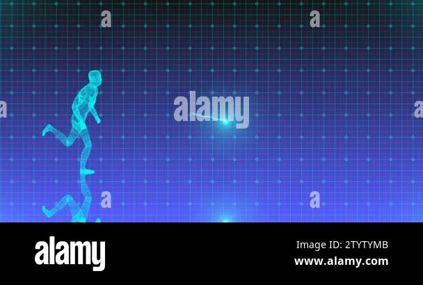 ECG cardiac monitor goes flat line. ECG showing a pulsing heart rate ...