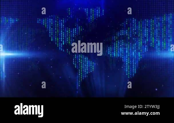 Digital matrix world map is perfect for any type of news or information ...