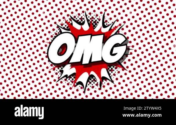 omg word speech balloons comic style animation retro cartoon comics ...