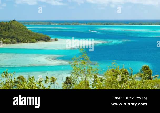 Bora Bora French Polynesia Clear Water and Tropical Blue Color Textures ...