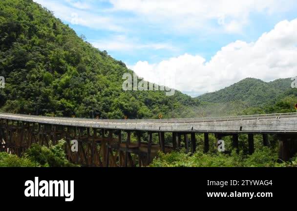 Bridge connecting the mountain. HD Stock Video Footage - Alamy