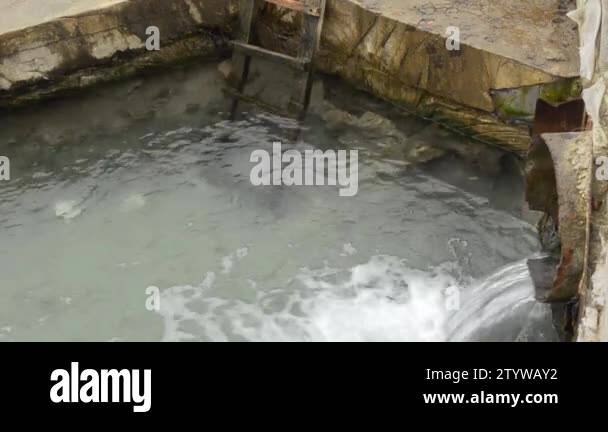 Natural open-air sauna pool. Pure icy spring water flows through an ...