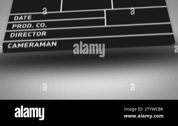 Action Film Clapper Board Background/ 4k animation of a 3d film clapper ...
