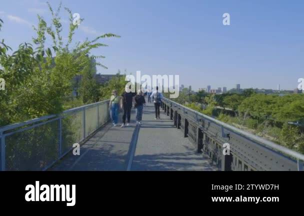 Starting point of The High Line a elevated linear park in New York ...