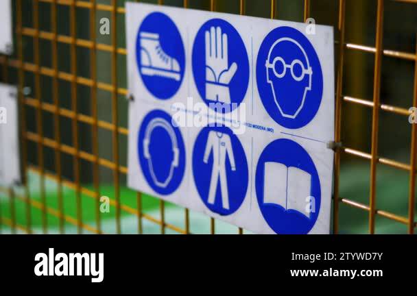 Safety fence health and safety sign Stock Videos & Footage - HD and 4K ...