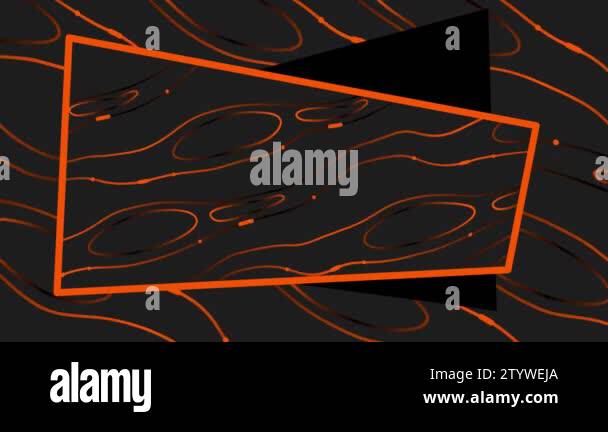 Animation of retro hypnotic motion of multiple orange outline liquid ...