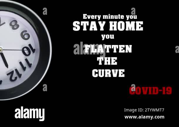 Every minute you stay home you Flatten the Curve. Covid-19 pandemic ...