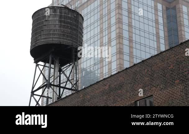 Water tower on roof building Stock Videos & Footage - HD and 4K Video ...