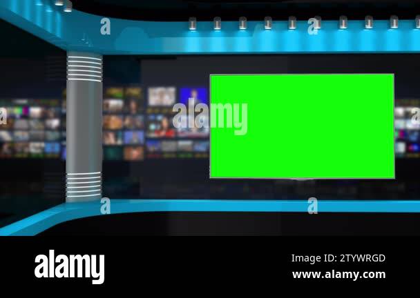 Tv Studio. Studio. News studio. Newsroom Background for News Broadcasts. Blurred of studio at TV ...