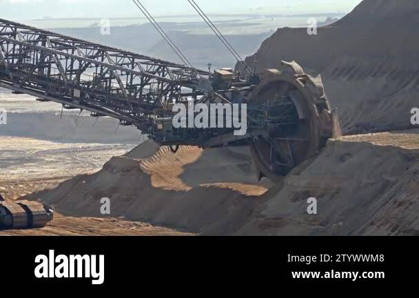 Bucket wheel excavator in open pit Stock Videos & Footage - HD and 4K ...