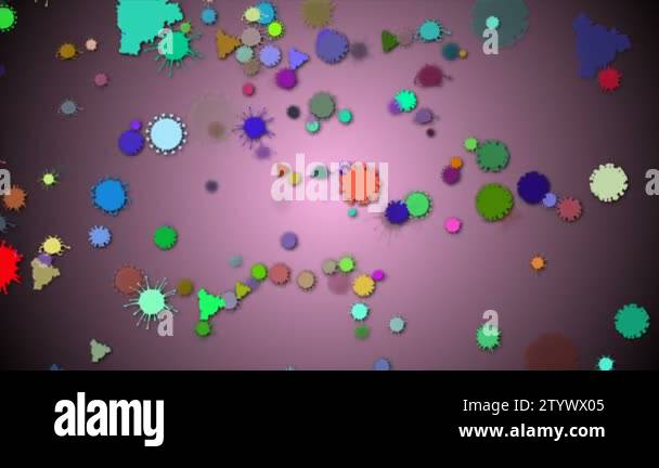 Medical illustration 2d, 3d animation background of cells, bacteria ...