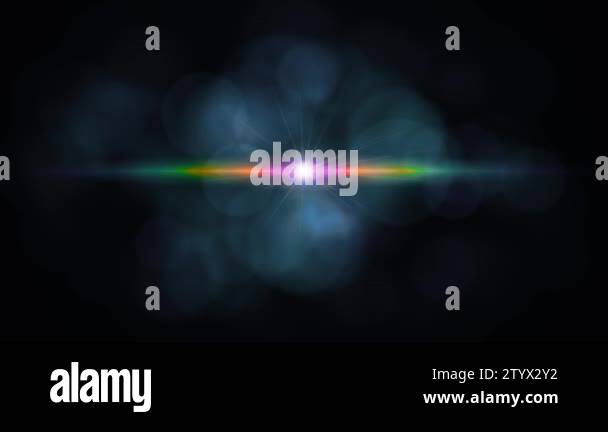 Lens flare effect on black background. Abstract Sun burst, sunflare For ...