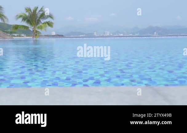 Panorama of swimming pool at luxury hotel Stock Videos & Footage - HD ...