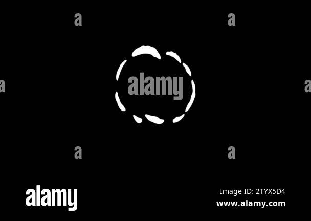 Cartoon basic Shape animations on black background.Basic shape ...