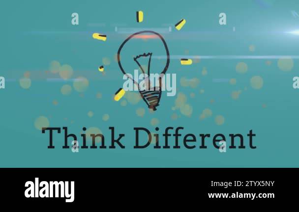 Digital animation of a drawing of a light bulb lighting up with green ...