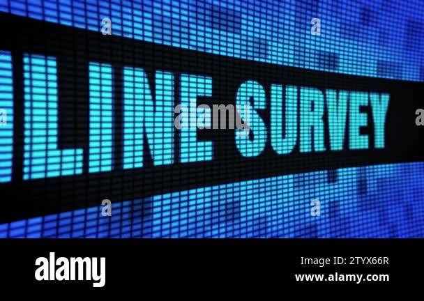 Online Survey Side Text Scrolling LED Wall Pannel Display Sign Board ...