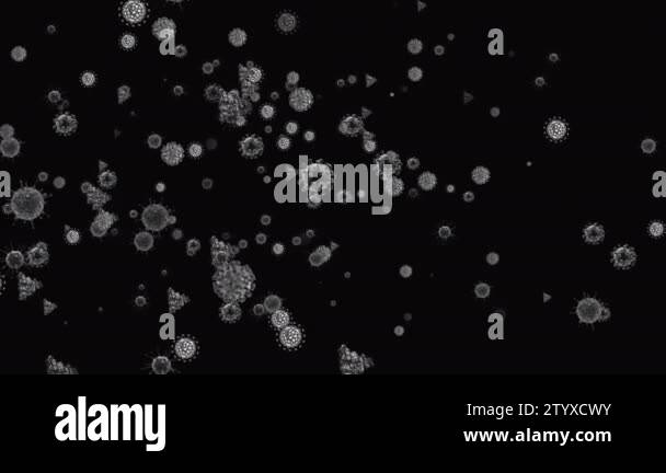 Medical illustration 2d, 3d animation background of cells, bacteria ...