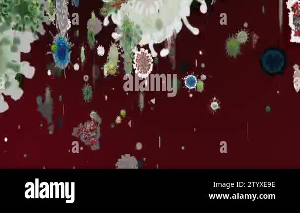 Medical illustration 2d, 3d animation background of cells, bacteria ...