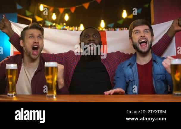English football fans waving flag Stock Videos & Footage - HD and 4K ...