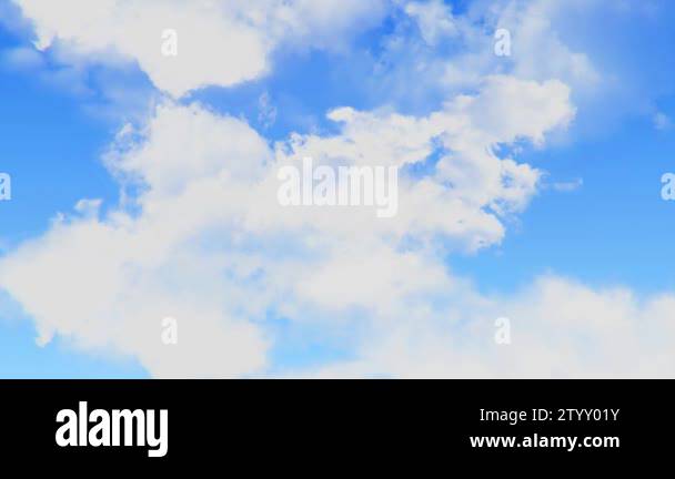 Beautiful Blue sky with clouds Loop Animation Background Green Screen ...