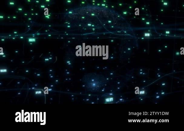 concept of computer technology of internet of things IOT and big data ...