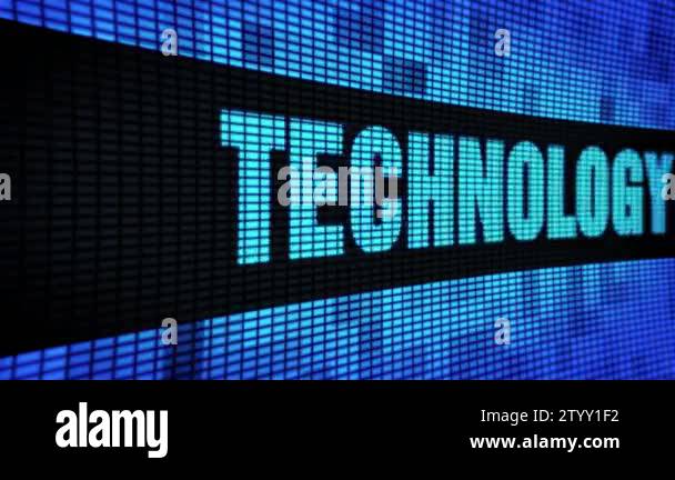 Technology Side Text Scrolling LED Wall Pannel Display Sign Board Stock ...