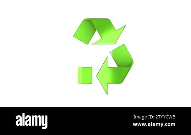 Recycling symbol animation Stock Video Footage - Alamy