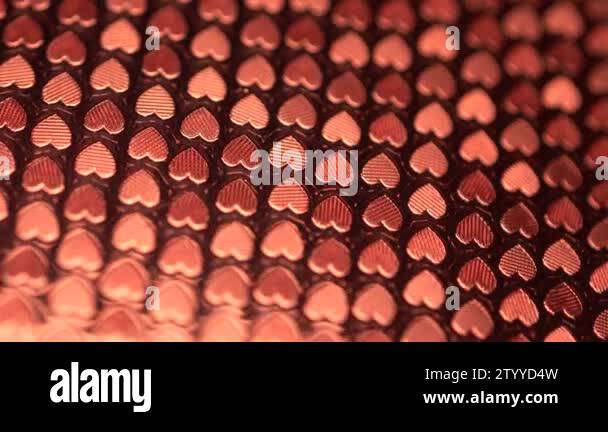 Heart shape background made of real material. Moving in rotation ...