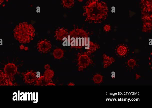 Medical illustration 2d, 3d animation background of cells, bacteria ...
