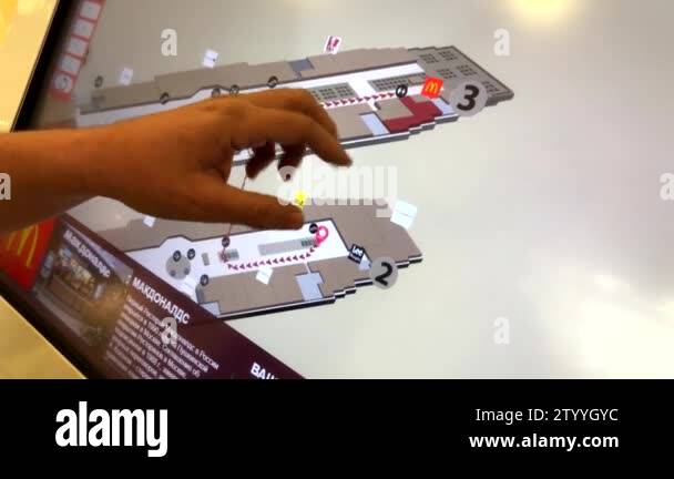 Interactive map of the shopping center, floor plan Stock Video Footage ...
