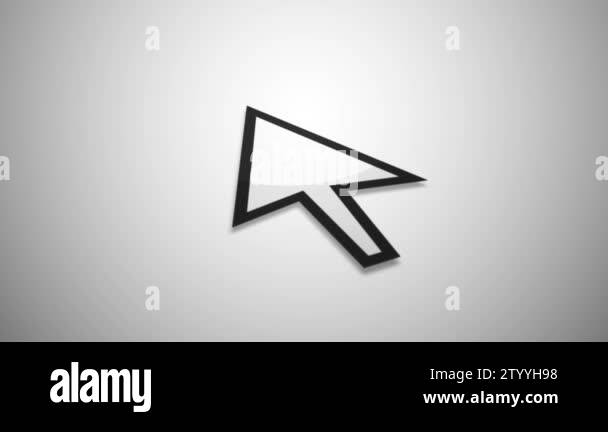 Computer Cursor Pointer Icon 4k Animation Of A Computer Electronic Mouse Cursor Clicking On