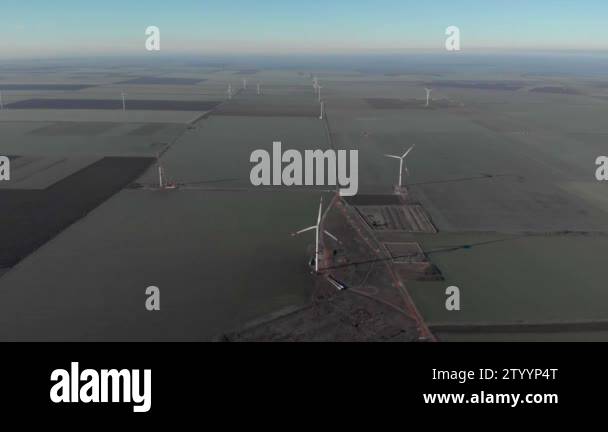 Building process of wind energy power tower mill, under construction ...