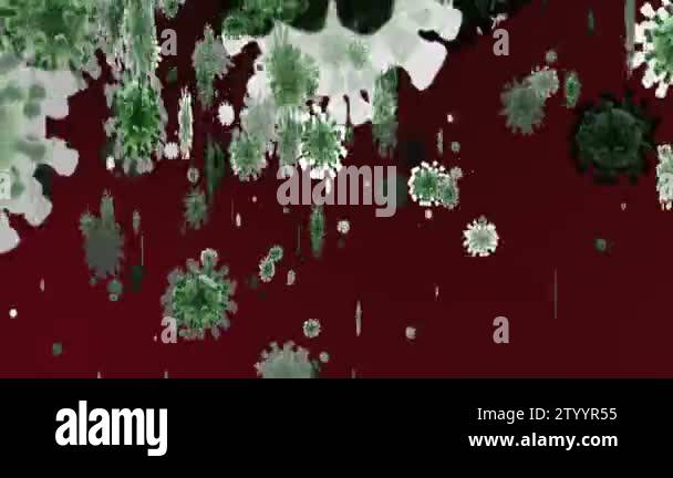 Medical illustration 2d, 3d animation background of cells, bacteria ...