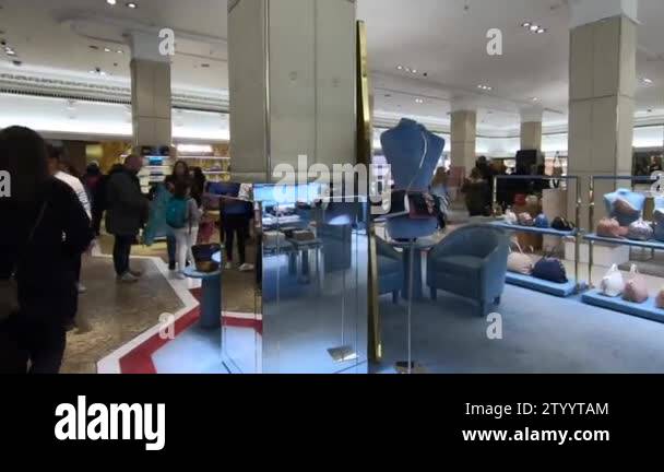 LONDON - JUNE, 2018: Harrods department store interior view. Harrods ...