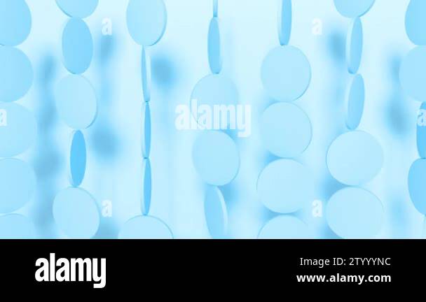 3D circle round shapes rotating on pastel background. 4K seamless loop ...