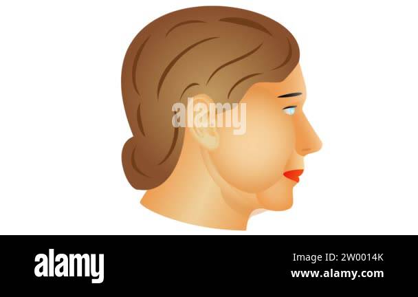 Old woman. Ageing face changes, face lift. Beauty concept skin aging ...