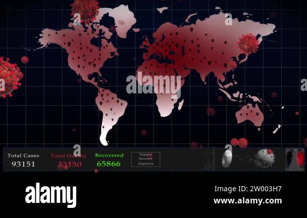 Coronavirus (COVID-19) animated background. 4K. Seamless Loopvirus ...