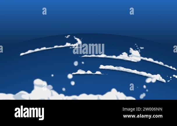 Smoke animation from fast movement. Animation element for game. Cartoon ...