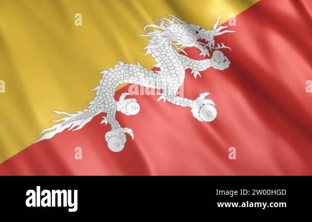 Bhutan Flag Animation, Full HD, 1920x1080 Pixels, Extend the duration ...